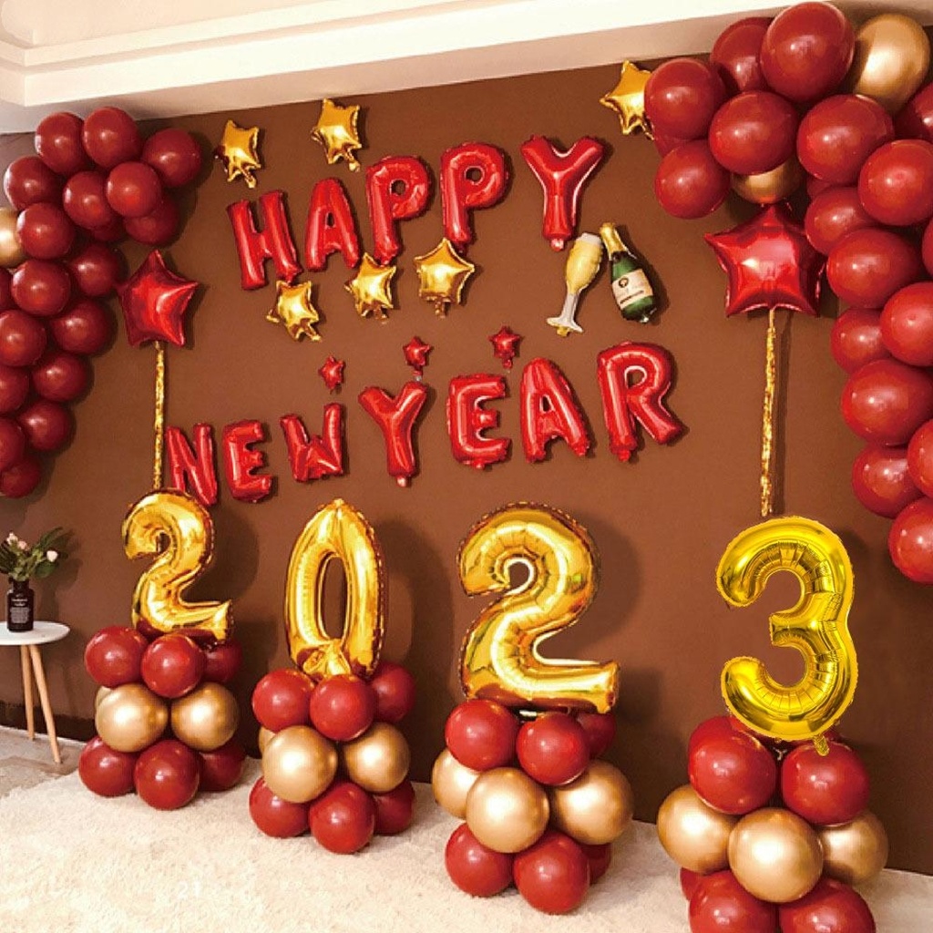 2023 Happy New Year Balloons Party Decorations Foil Balloons 32inch ...