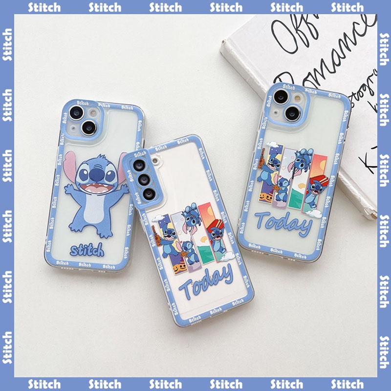 Cute Stitch For Samsung S10 S20 S21 S22 Ultra Note 10 Plus 20 Ultra S20 FE S21 FE 5G Transparent ...