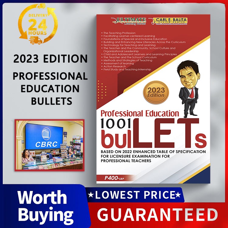 CBRC Professional Education 1001 BulLets 2023 Edition LET Reviewer CBRC ...