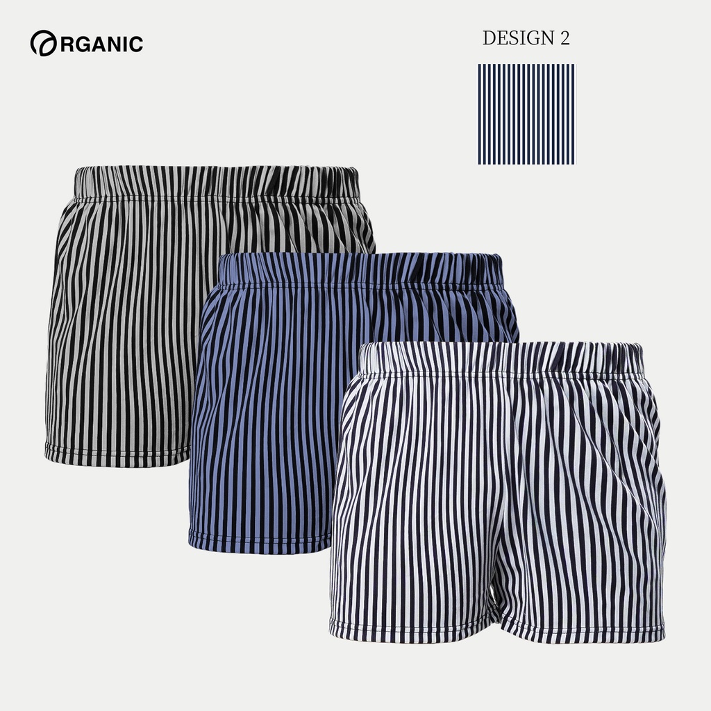 Organic Boxer Shorts for Men 3pcs Set Assorted Random Colors Underwear ...