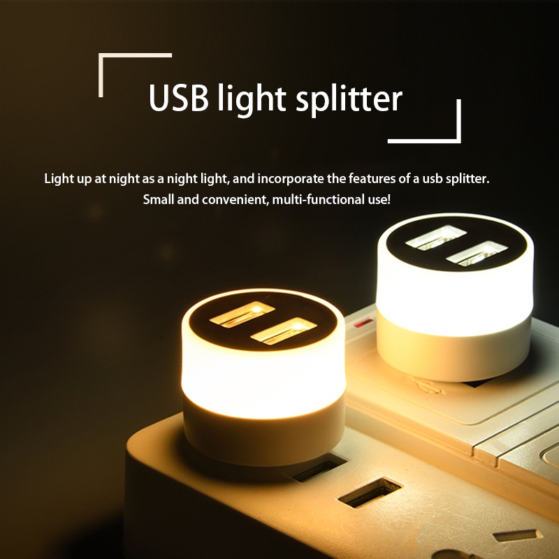 LED USB Plug Night Light Portable Disk Lamp 5V Reading Lamps Mini Book ...