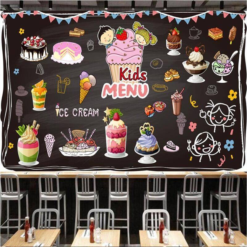 Cartoon children's candy wallpaper wallpaper cake decoration baking ...