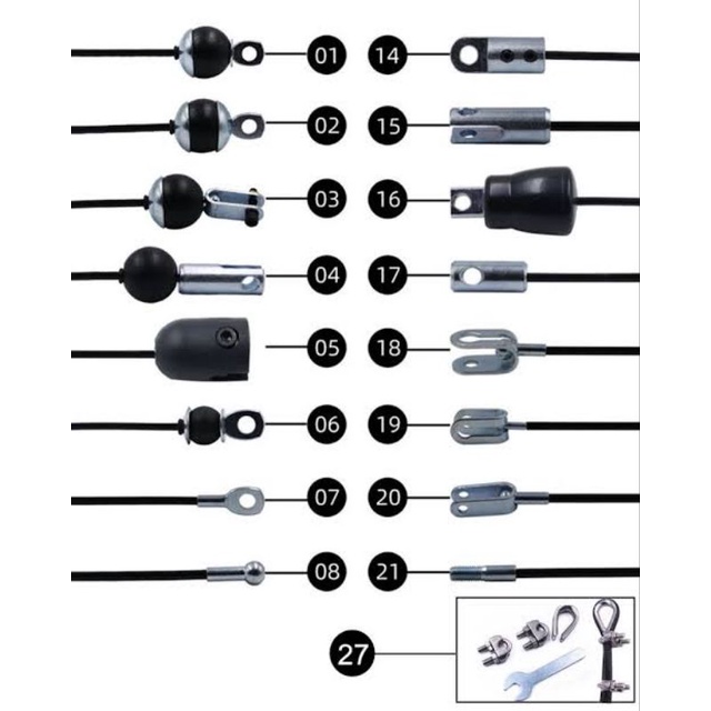 DIY Gym Cable Wire Fittings / Parts for Gym Cable Equipment | Shopee ...