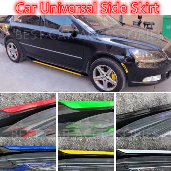 Side Skirts For Cars Universal Car Side Skirt Splitters - Gloss Black ...