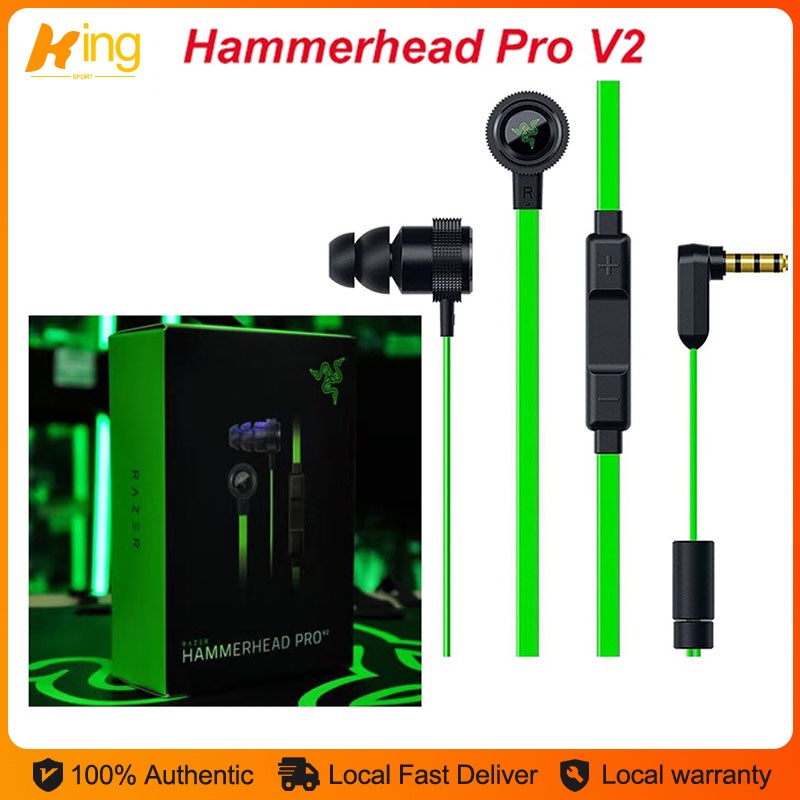 Razer Hammerhead Pro V2 Earphone Gaming Headset For Phone 3.5mm Wired ...