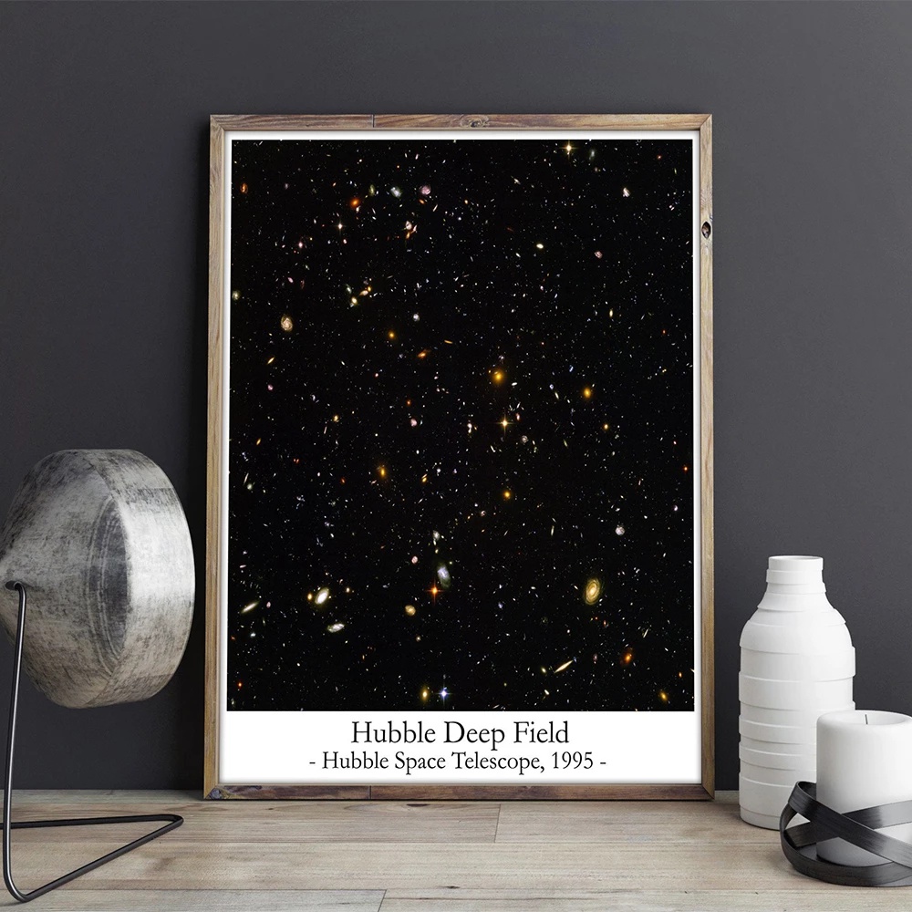 Frameless Hubble Deep Field Hubble Telescope Photo Poster Famous Space ...