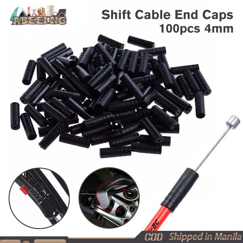 100Pcs Bike Shifter Cable End Cap 4mm Shifter Housing Wire Line Pipe ...