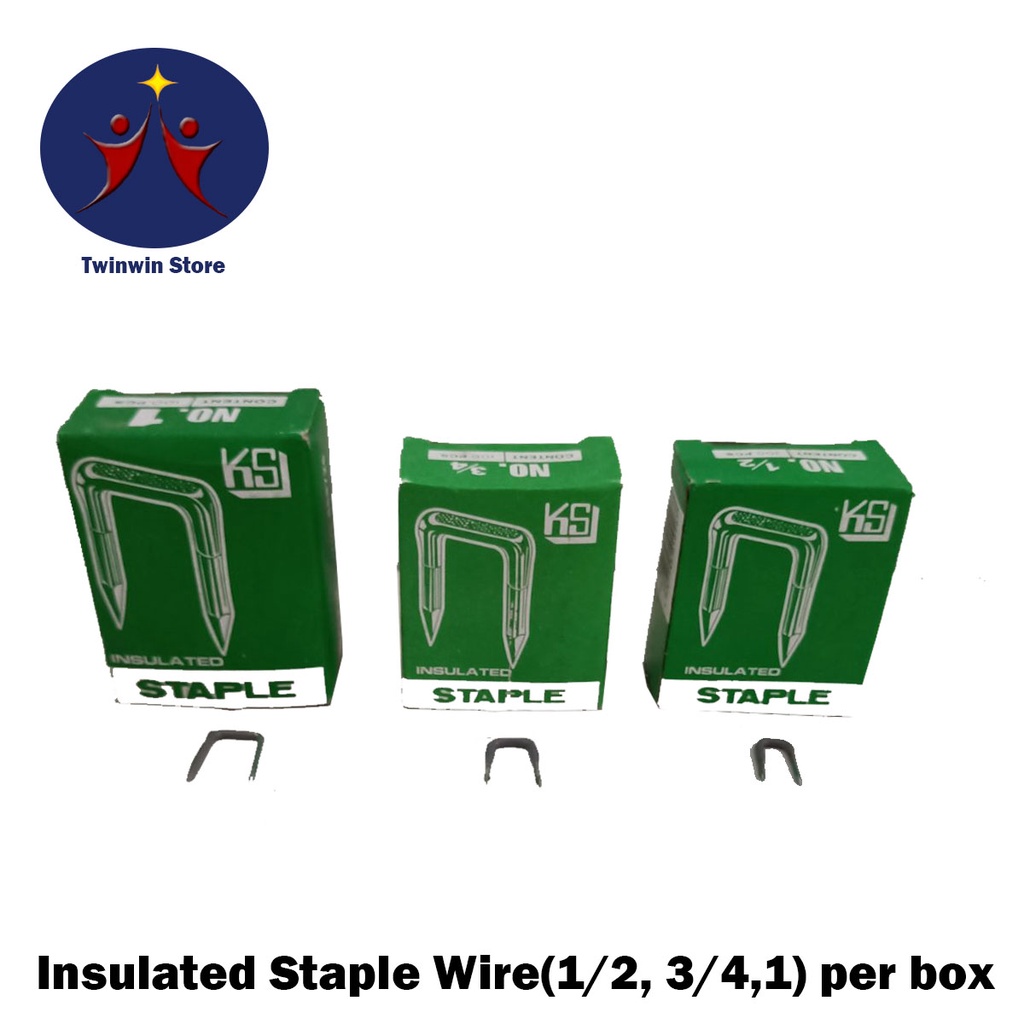 Insulated Staple Wire (1/2, 3/4, 1) per box | Shopee Philippines