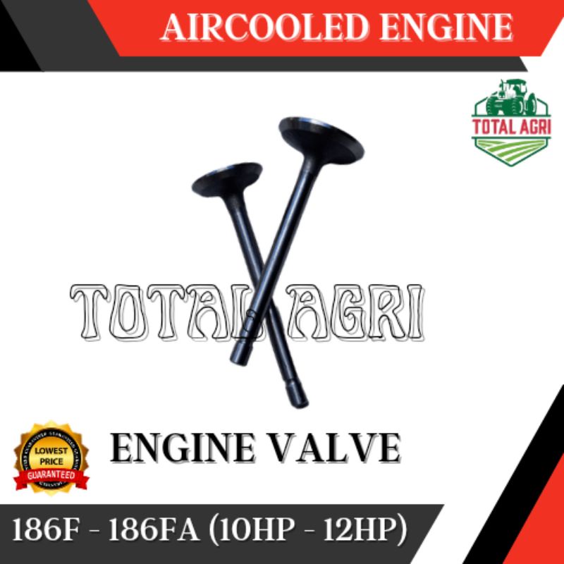 Engine Valve Intake Exhaust 186F 186FA Aircooled Diesel Engine 10HP ...