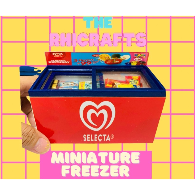 Miniature Grocery selecta Freezer 1:12 scale toy dollhouse accessories ...