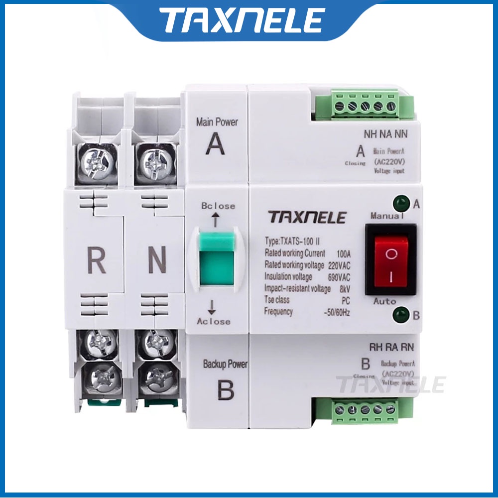 MCB type Dual Power Automatic transfer switch 2P 4P 100A ATS Circuit ...