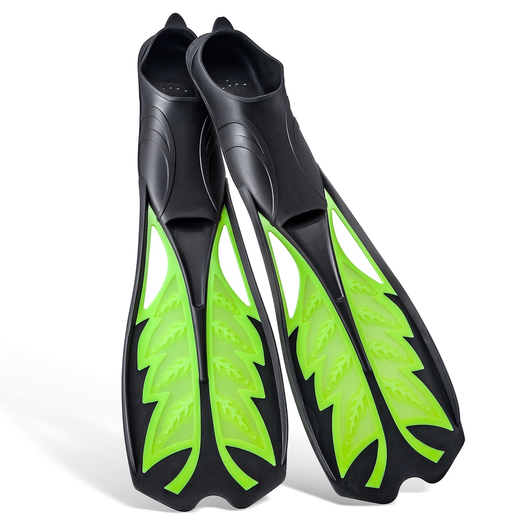 WAVE Diving Fins, Adult Full Foot Scuba Fin for Swimming Freediving ...
