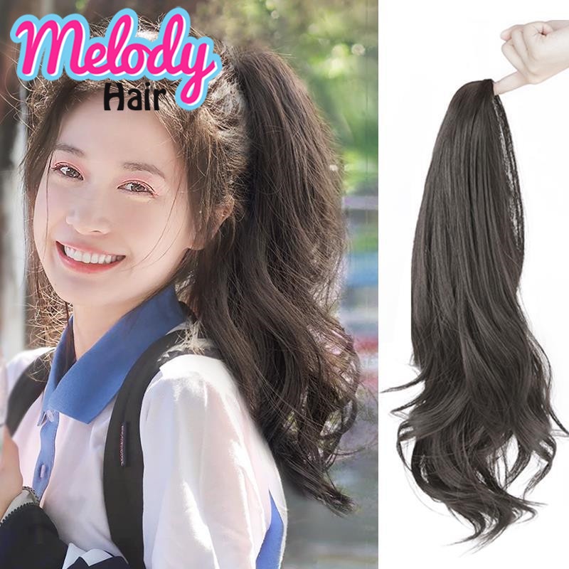 Melody Hair Extension Clip Wig Ponytail Female Mid-length Fake Ponytail ...