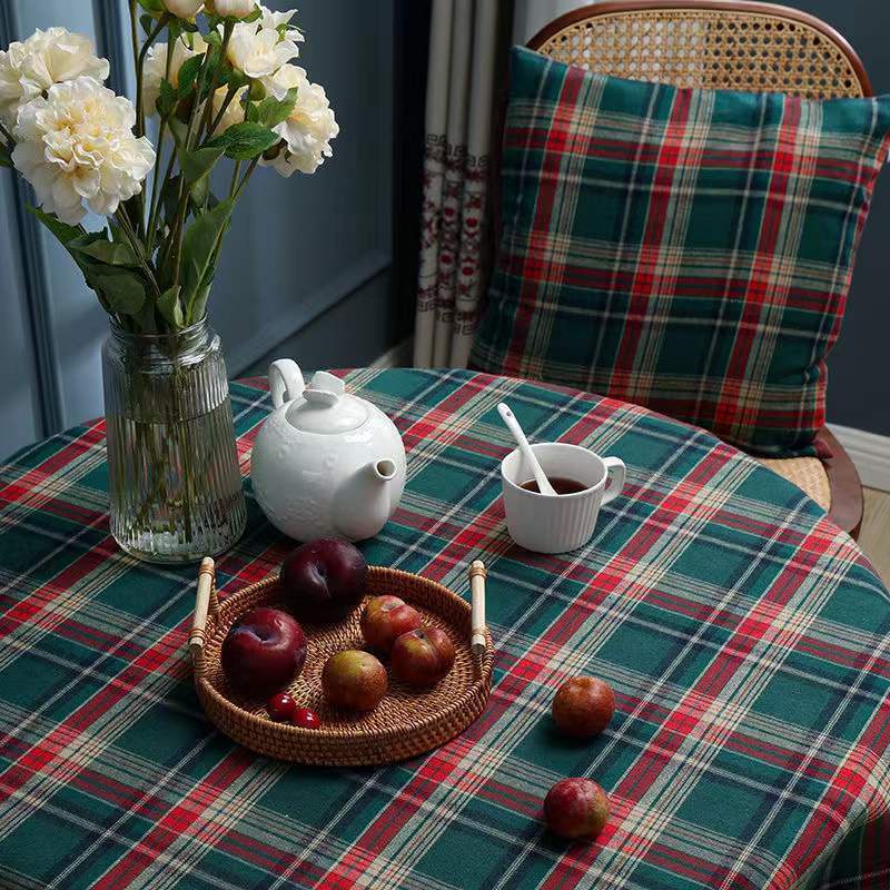 Korea ins Same Style Christmas Plaid Tablecloth DIY Fabric Dormitory ...