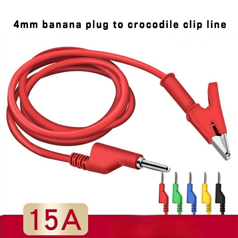 Multimeter Banana Plug 4mm To Alligator Clip With Cable 15A Length 1.0m ...