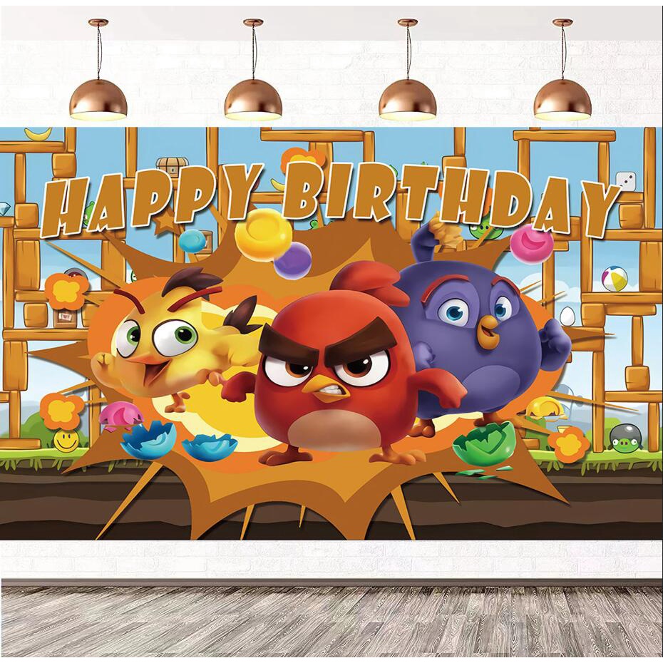 Angry Birds Backdrop Animation Game Theme Birthday Party Decoration ...