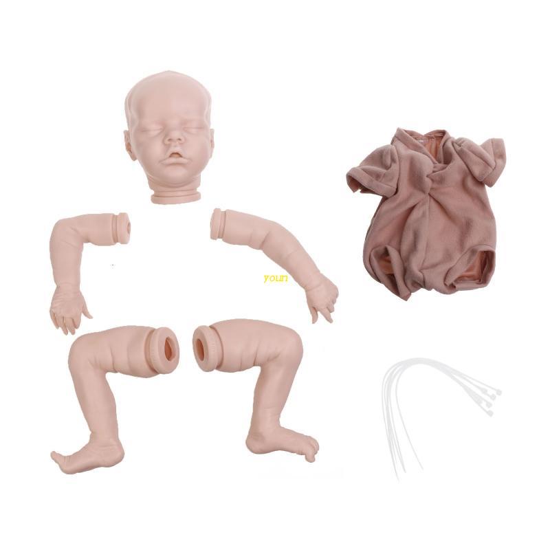 youn Newborn Baby Unpainted for Doll Asleep Reborn Baby Interactive DIY ...