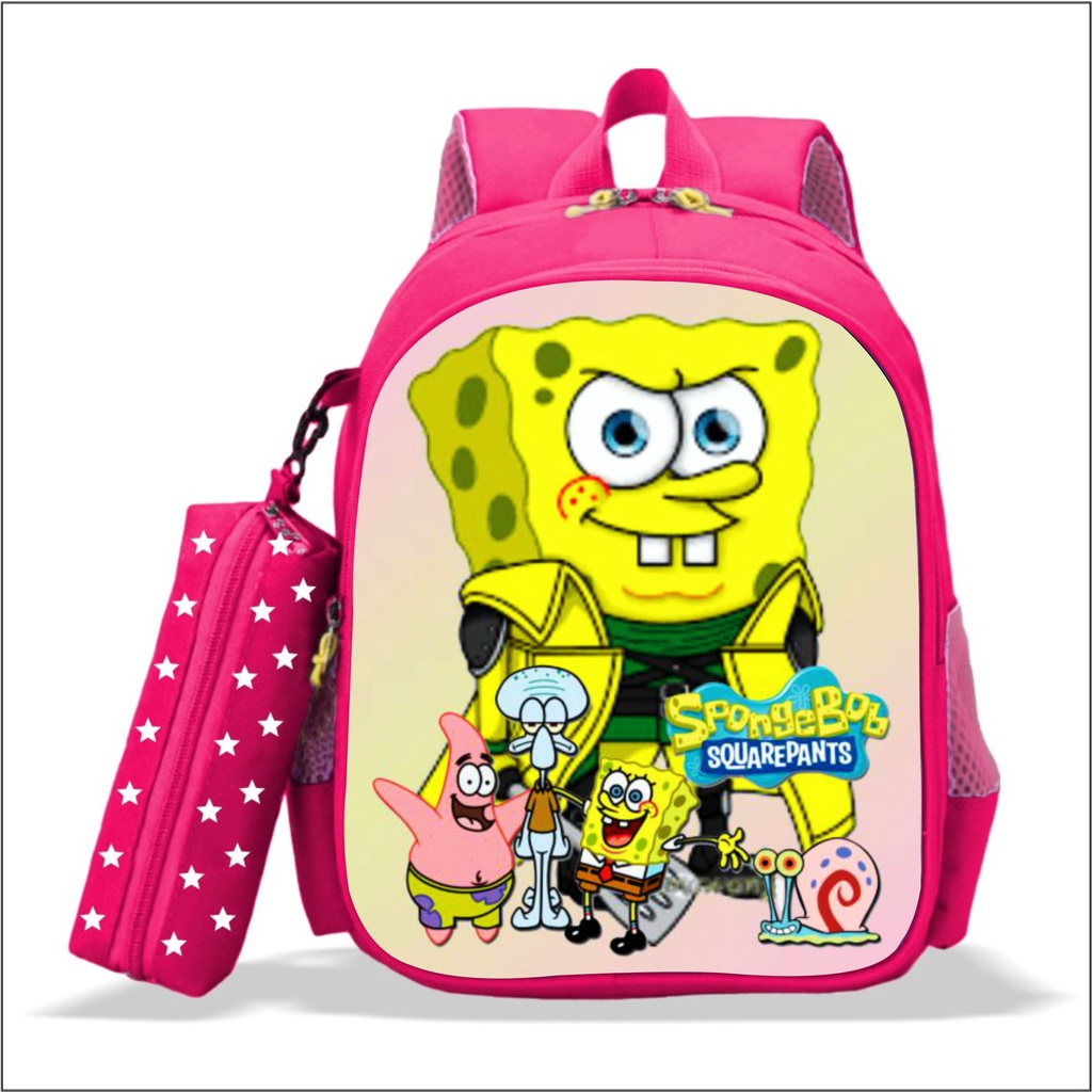 Premium Children's School Backpack SPONGEBOB SQUAREPANTS Character 2in1 ...