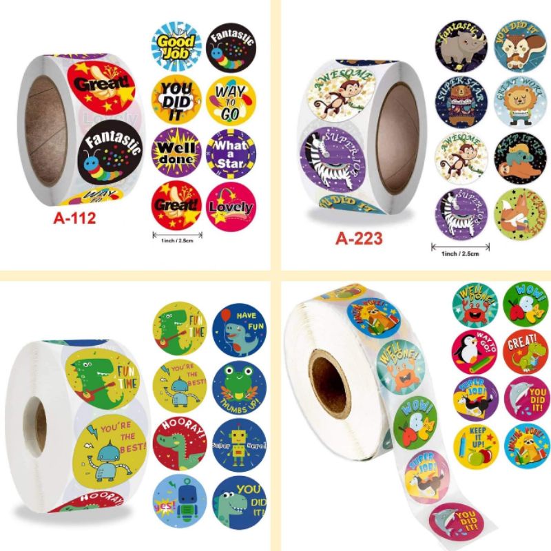 Appreciation /Reward/Aesthetic Stickers 100 pieces per pack 1 inch ...