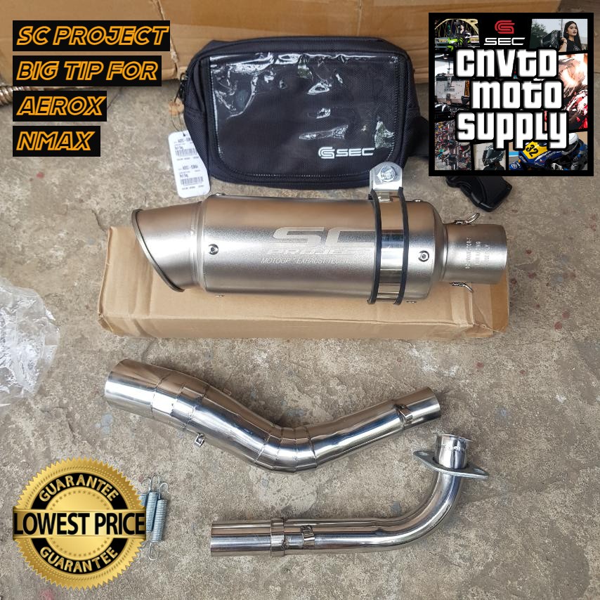 sc project big tip for aerox nmax adv click pcx mio w/ (free sec belt ...