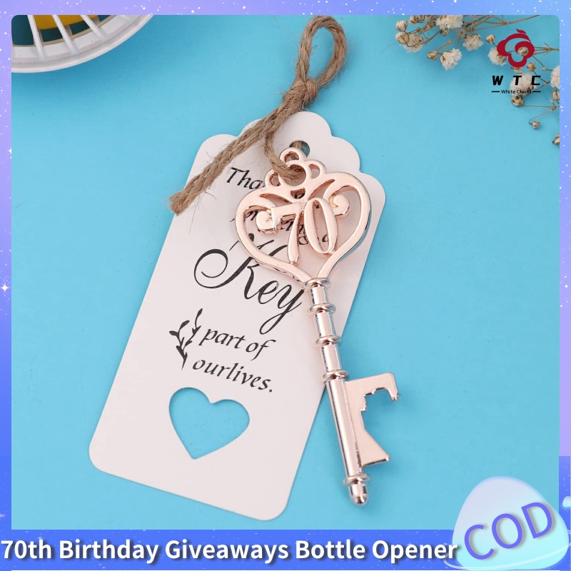 30/40/50/60/70th Birthday Party Favors Shaped Key Bottle Openers for ...