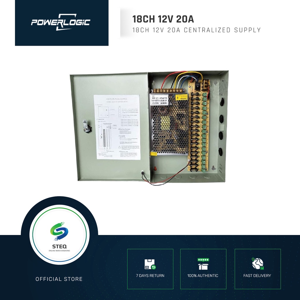 STEQ PowerLogic 18CH 12V 20A Centralized Power Supply | CPS | Shopee ...