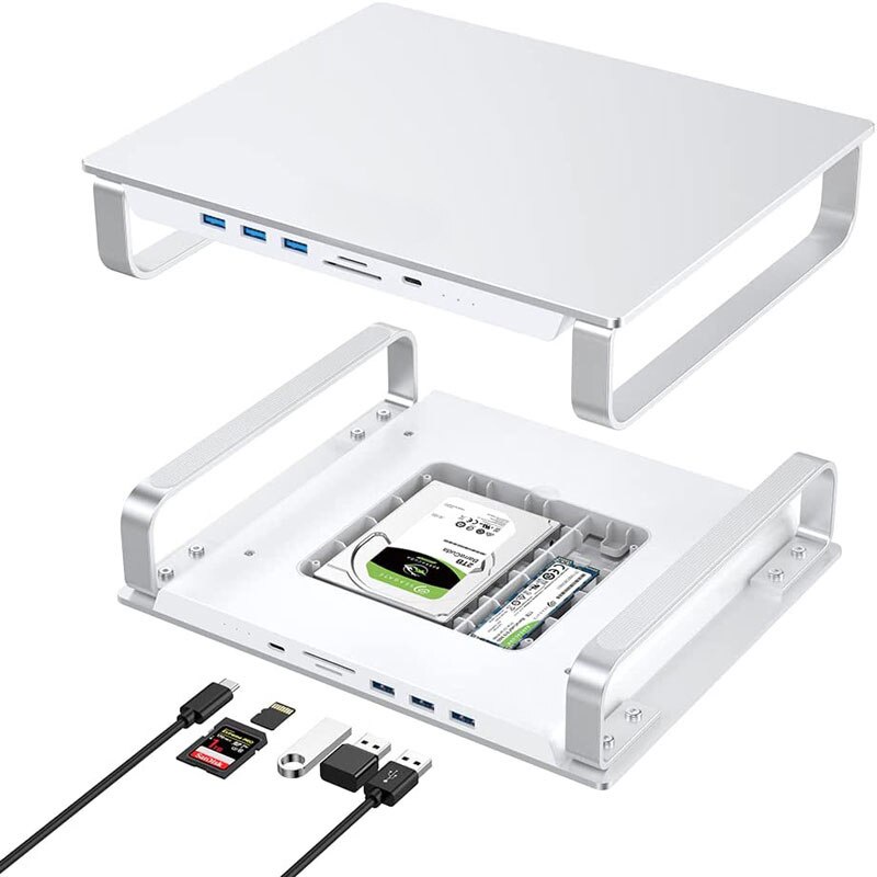 USB C Hub Docking Station with the Dual HDD hub support M.2 NVMe/NGFF 2 ...