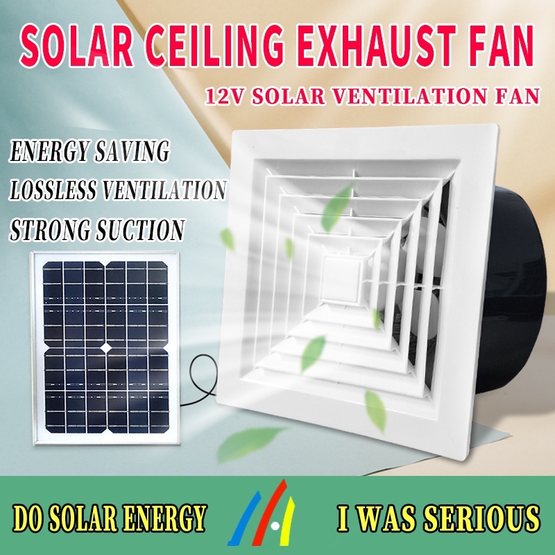 8/10/12 inch 12W solar ventilation fan efficient and energy-saving 12V ...