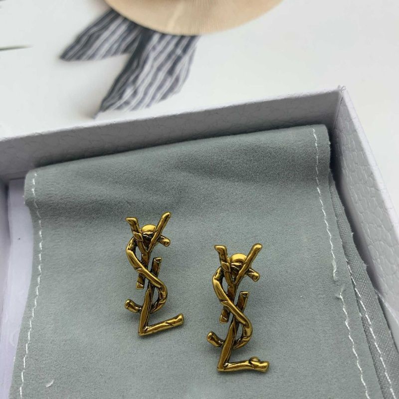 YSL Y Letter Version Simple Chanel Style Female High Sense Sterling ...