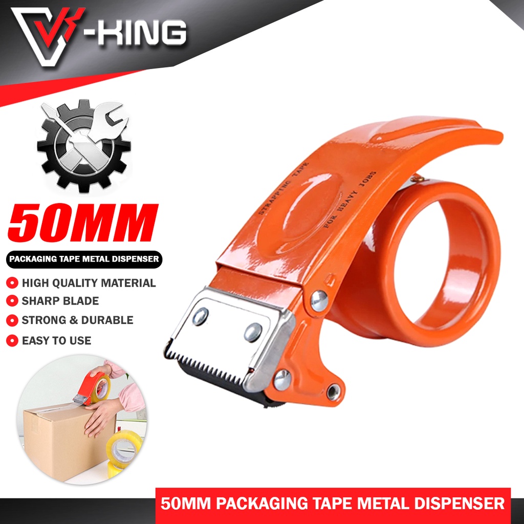 V-KING Heavy Duty Metal Packaging Tape Dispenser with Cutter For Carton Parcel & Boxes | Shopee ...