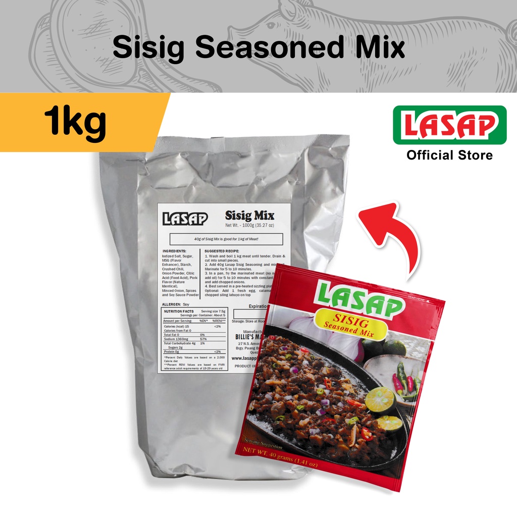 Lasap Sisig Seasoning Food Mix 1kg (Institutional) | Shopee Philippines