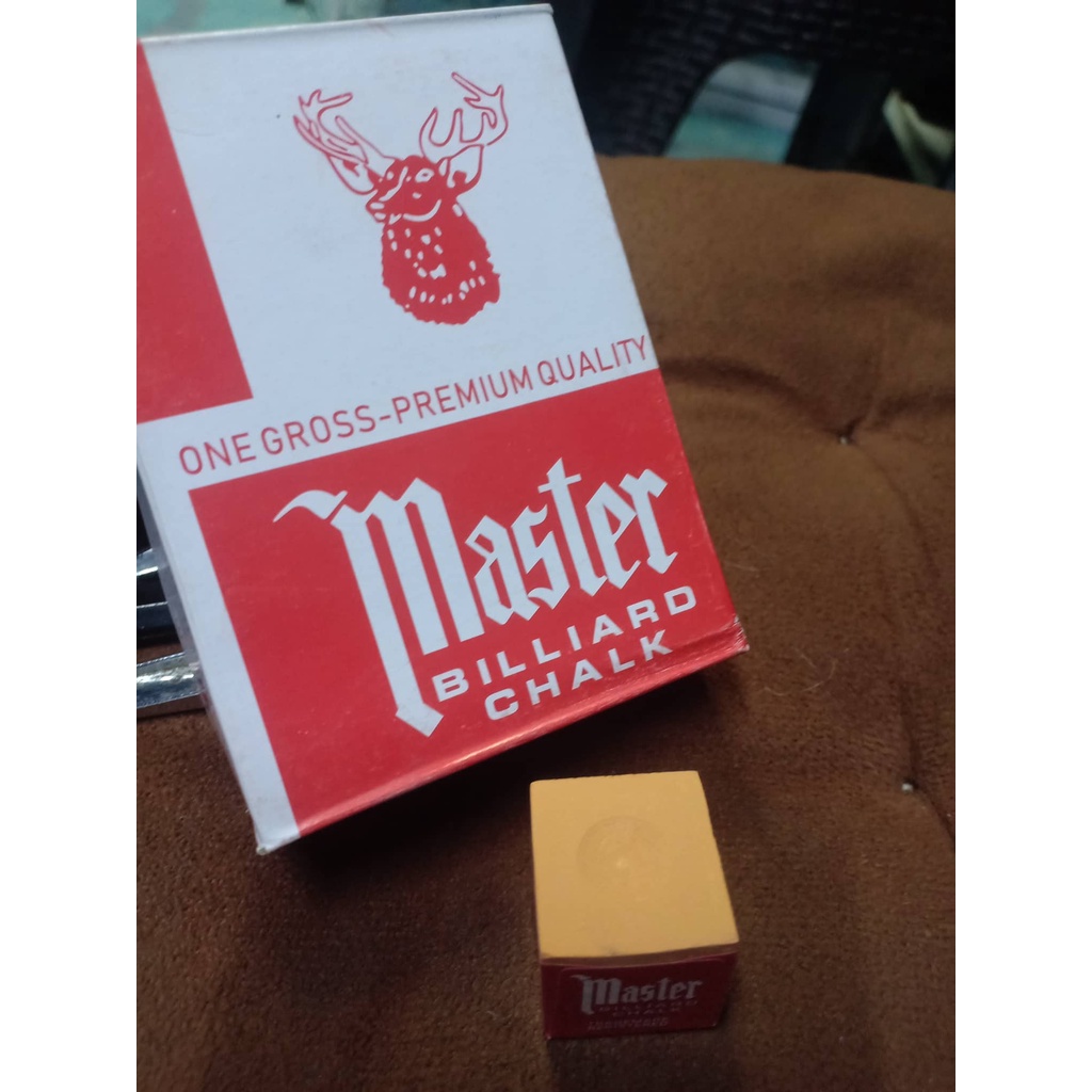 5PCS. MASTER RUST BROWN BILLIARD CUE CHALK/ TISA SA TAKO/ BILLIARD ...