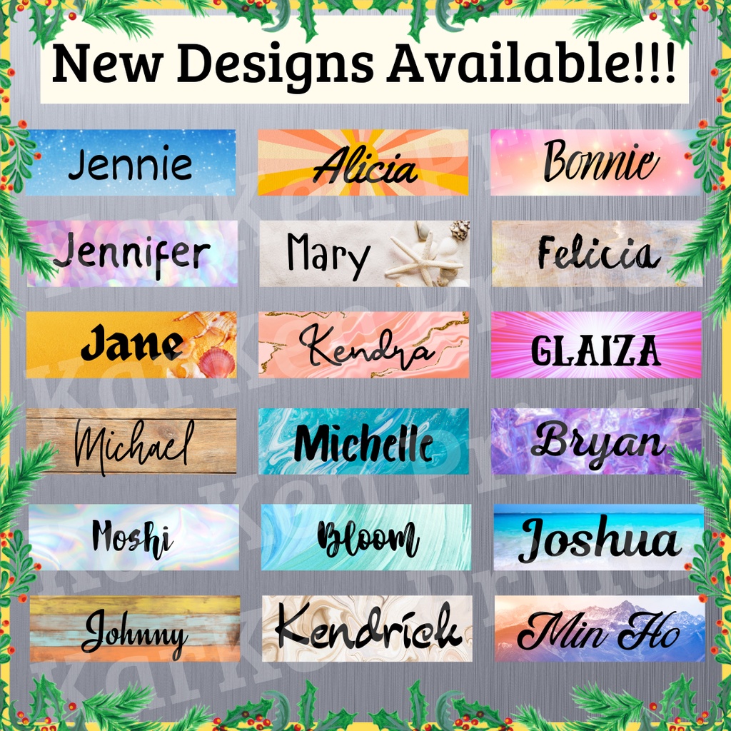 7pcs Personalized Name Ref Magnets – Glitter or Rainbow Photo Top ...