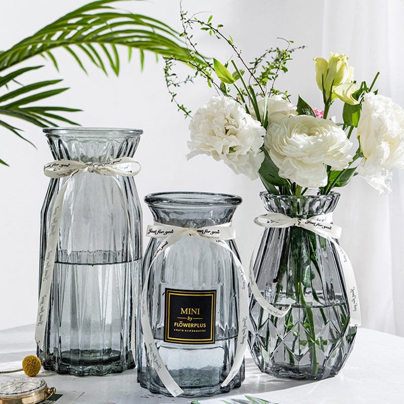 Flower Vase Flower Arrangement Water Chestnut Clear Glass Vase Perfect ...