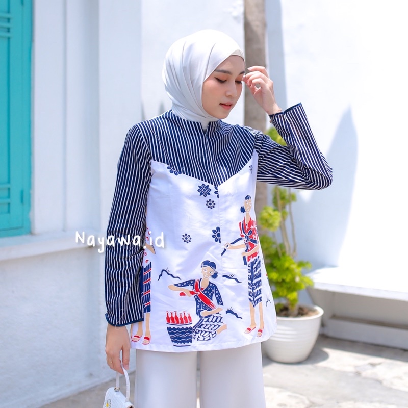 Nayawa Batik || Ferra Modern Batik Blouse ||Recent Batik || Batik Blouse | Shopee Philippines