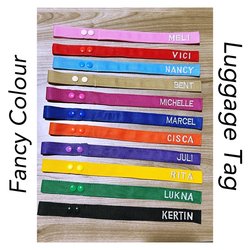 Fawn'g Handmade - Fancy Color luggage embroidered name tag | Shopee ...