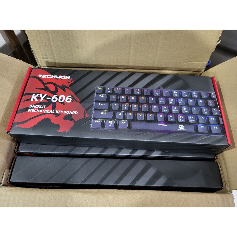 Techlion KY-606 61 Keys Backlit Mechanical Gaming Keyboard | Shopee ...