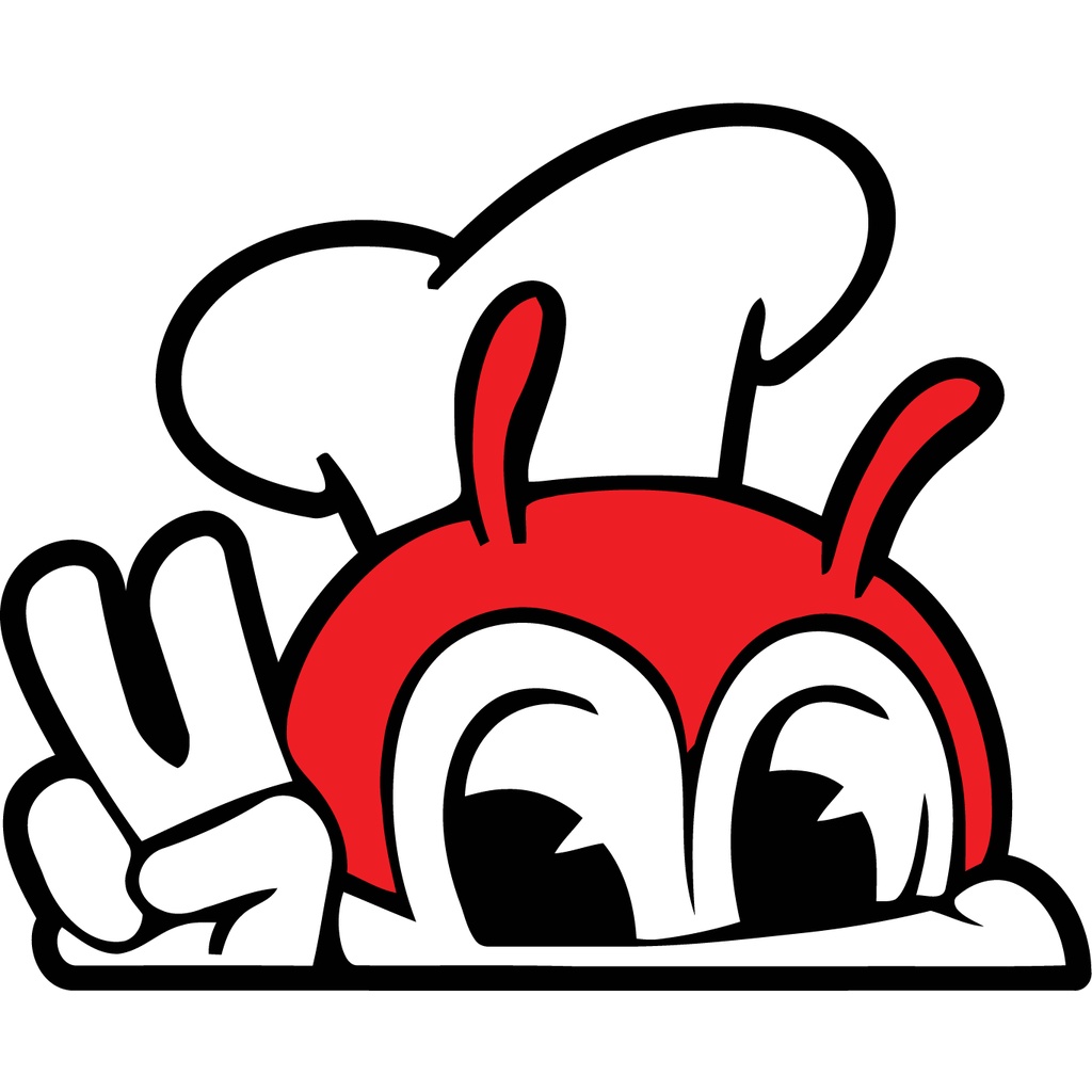 Jollibee Waterproof Peeker Sticker | Shopee Philippines