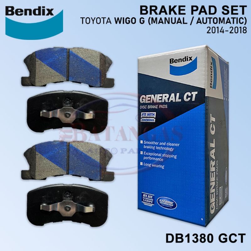 Brake Pad Toyota Wigo 2014-2022 (Bendix) | Shopee Philippines