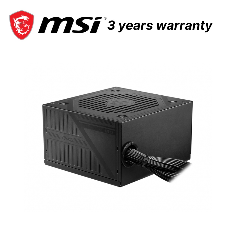 MSI Mag A500DN - 500w, 80 PLUS Standard, Active PFC, ATX Power Supply ...