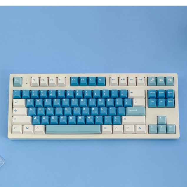 GMK Sea Fog Keycap, 129 Keys PBT Keycaps Cherry Profile DYE-SUB ...