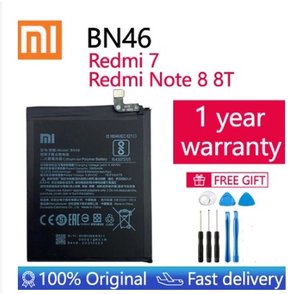 100% Orginal Xiao mi BN46 4000mAh Battery For Xiaomi Redmi Note 8 8T ...