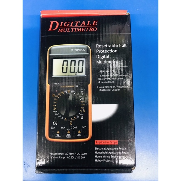 Digital Multitester DT9205A | Shopee Philippines