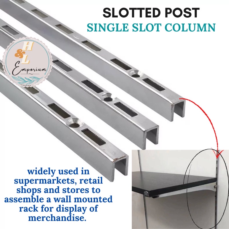 2pcs Slotted Post Single Slot 90cm/100cm | Shopee Philippines
