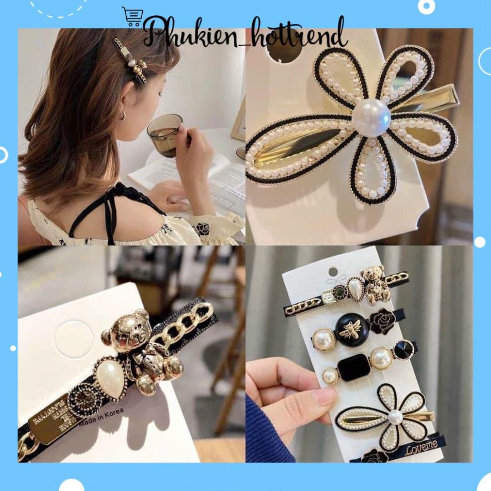 Set of 5 Super Beautiful and Luxurious Tieu Thu Hairpins (Black ...