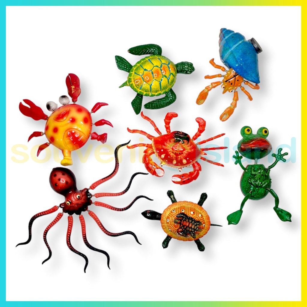 3D Moving Refrigerator Magnet Turtle Crab Shell Fish Frog Octopus ...