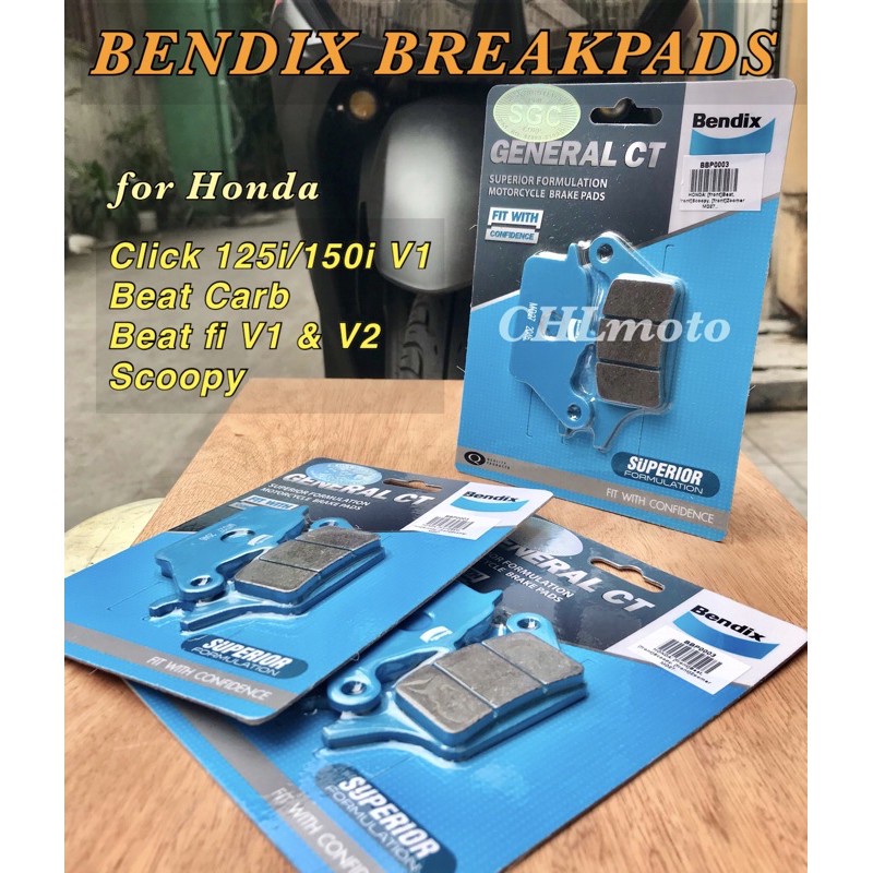 ♠Md27 Bendix Breakpads For Honda Beat Fi V1 V2/ Beat Carb, Honda Click ...