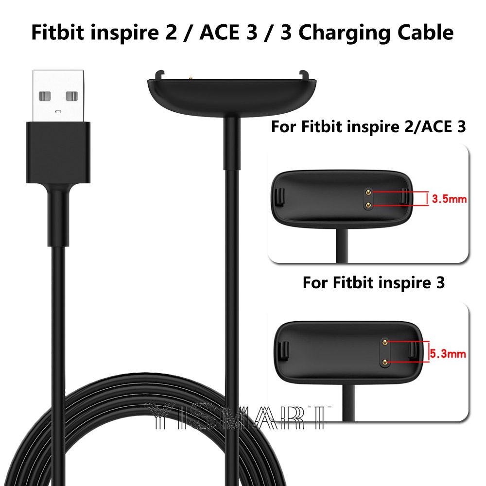 USB Charging Cable for Fitbit Inspire 3 2 Replacement Charger for ...