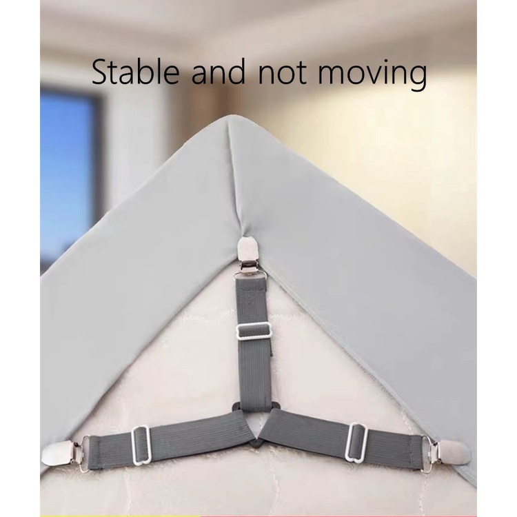 4Pcs/Set Bed Sheet Clip Holder Triangle Bed Sheet Elastic Mattress ...
