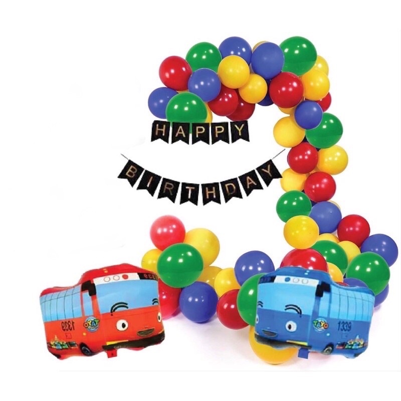 Tayo bus birthday Decoration Balloon set Package | Shopee Philippines